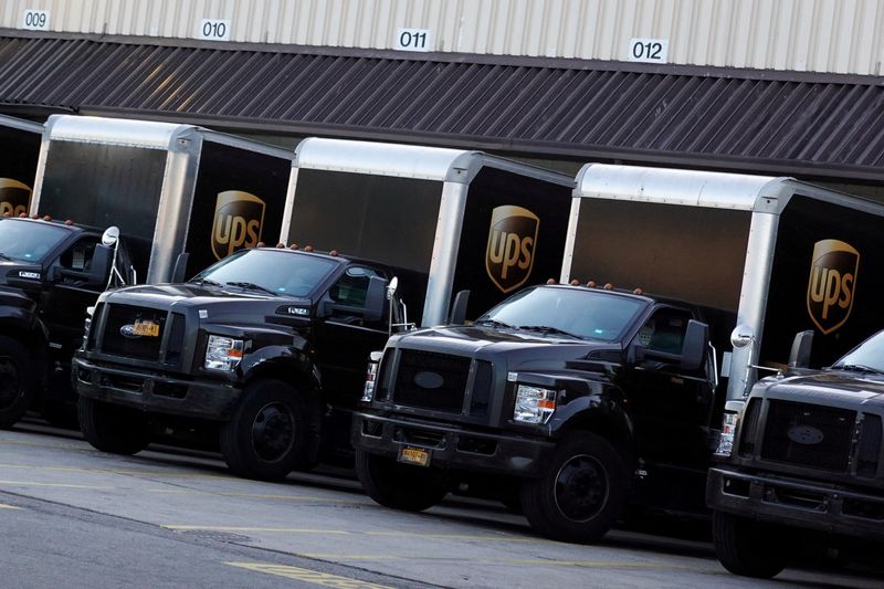 UPS vehicles are seen at a facility in Brooklyn, New – One America News ...