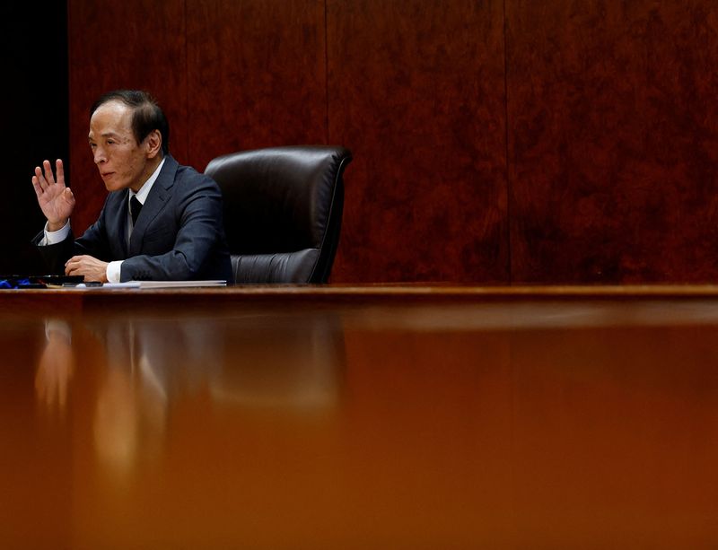 FILE PHOTO: Bank of Japan Governor Kazuo Ueda speaks at – One America ...