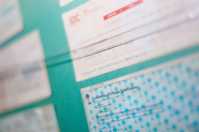 Old residual checks for less than one dollar are framed – One America ...